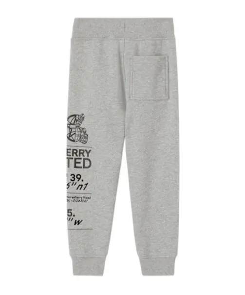 Burberry Printed Cotton Sweatpants With Drawstring Waist