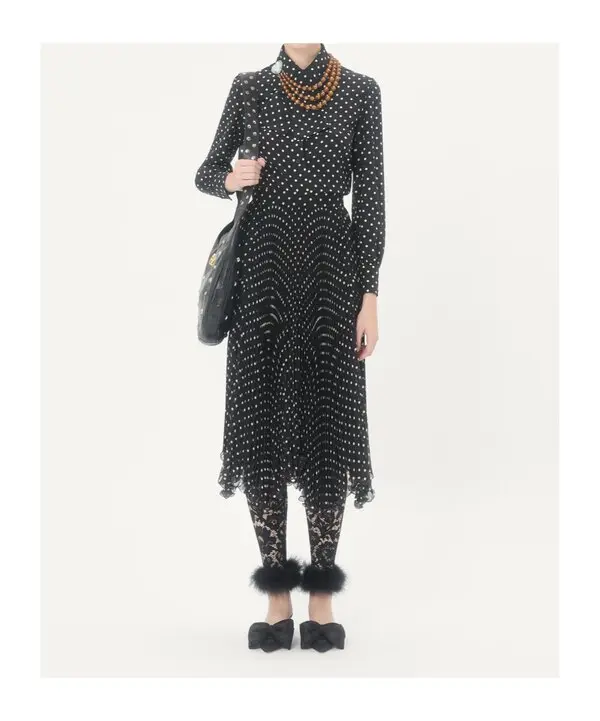 Valentino Garavani Polka Dot Printed Shirt With Scarf Detail