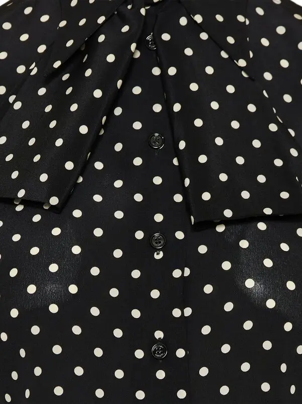Valentino Garavani Polka Dot Printed Shirt With Scarf Detail