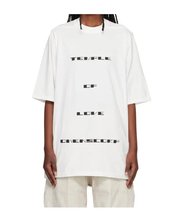 Rick Owens Temple Jumbo T-shirt - Opal/black
