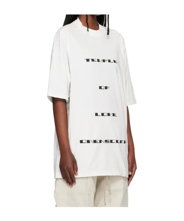 Rick Owens Temple Jumbo T-shirt - Opal/black