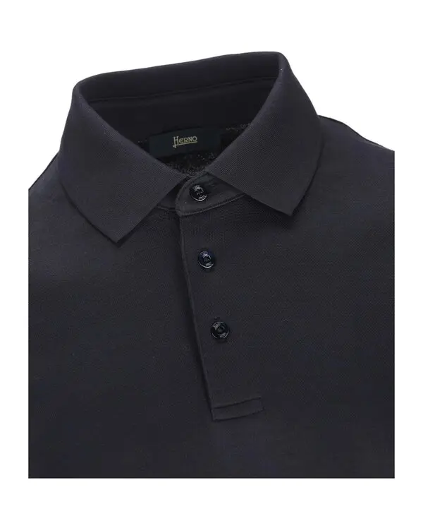 Herno Classic Collar Polo Shirt - Black