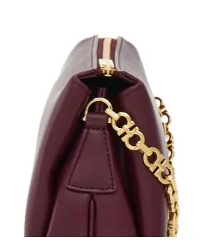 FERRAGAMO Gancini Chain Mini Shoulder Bag - Plum