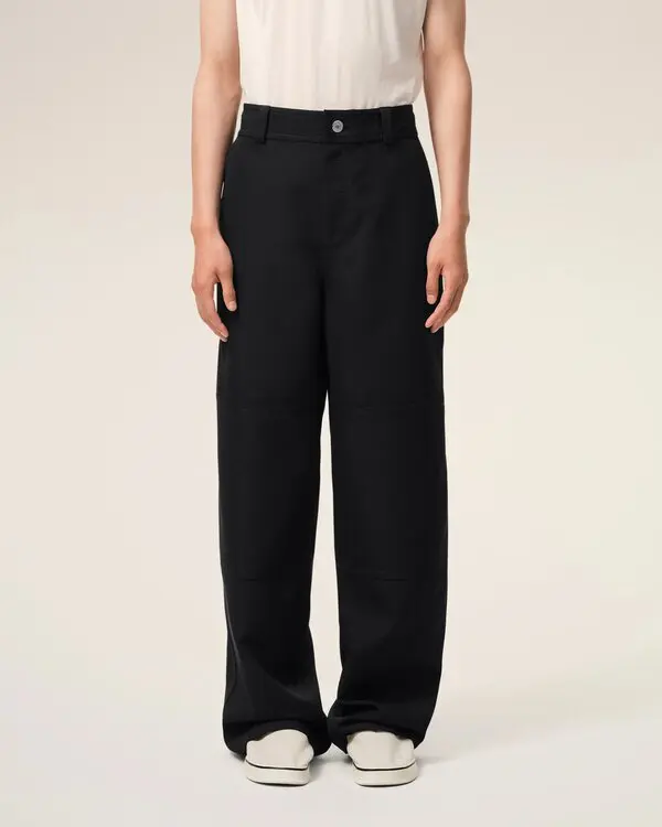 AMI Paris Loose Fit Worker Trousers - Black