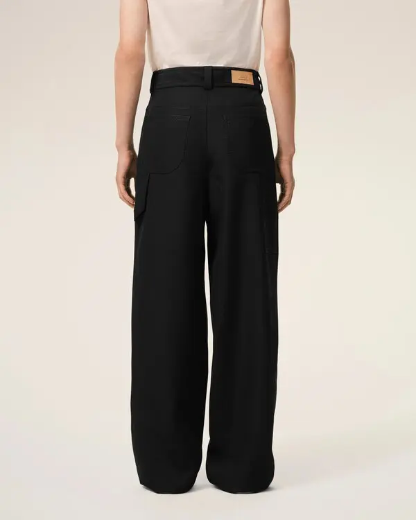 AMI Paris Loose Fit Worker Trousers - Black