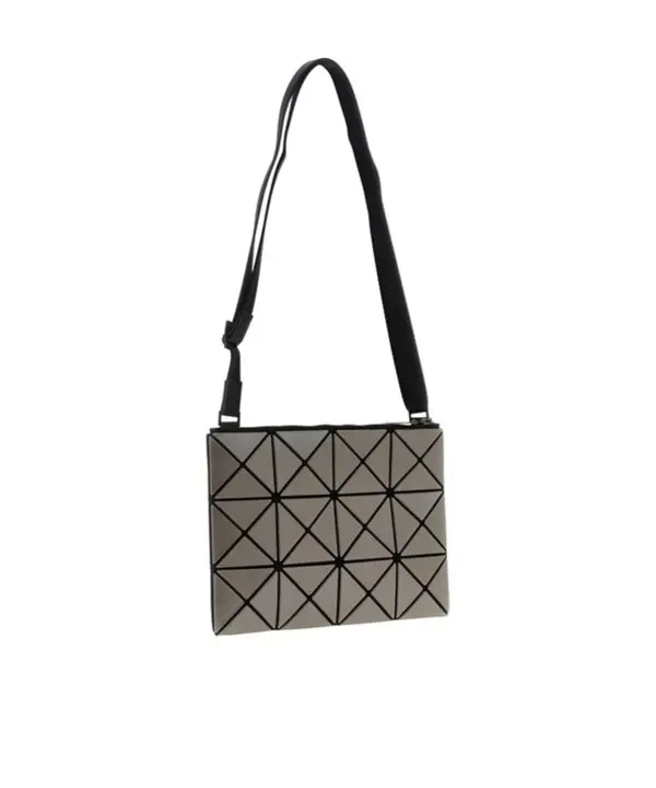 Issey Miyake Lucent Geometric Messenger Bag - Gray