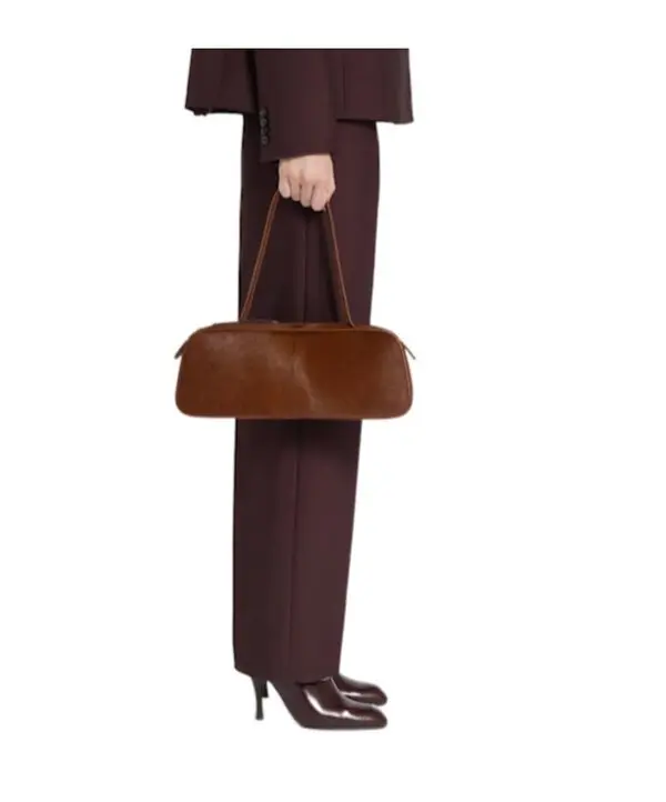 Khaite Simona Ponyhair Shoulder Bag - Brown