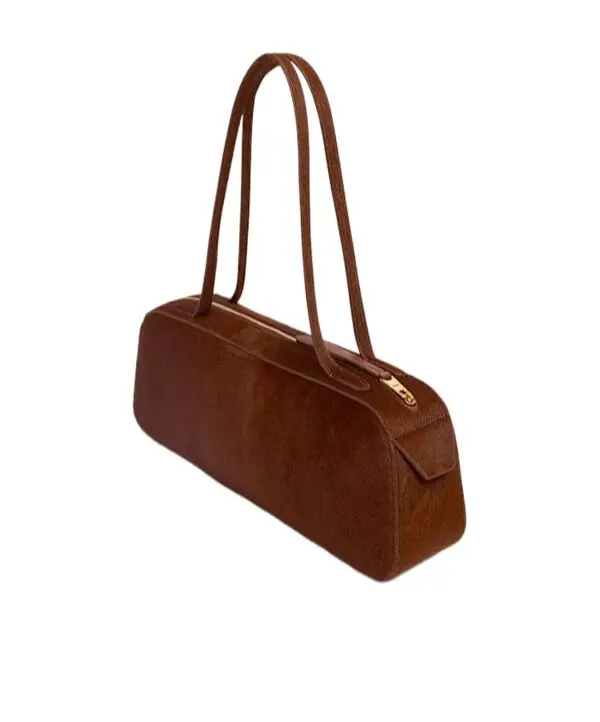 Khaite Simona Ponyhair Shoulder Bag - Brown