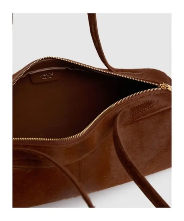 Khaite Simona Ponyhair Shoulder Bag - Brown