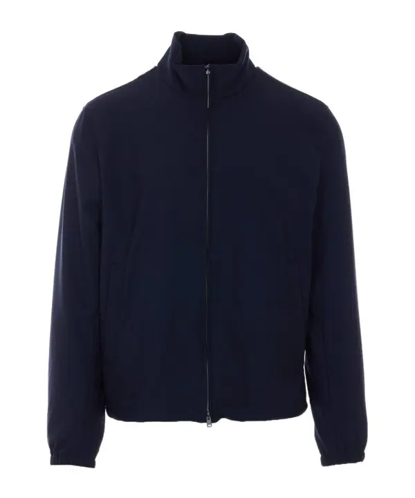 Herno High Neck Zip-up Jacket - Black