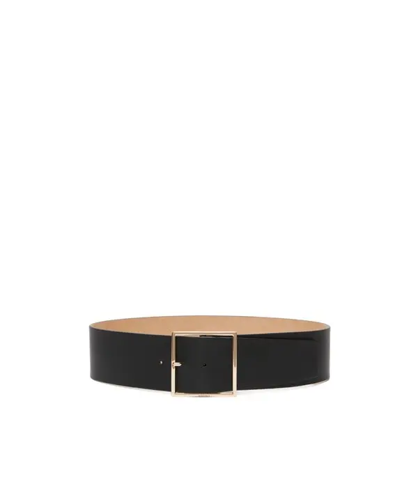Max Mara Square Buckle Belt - Black