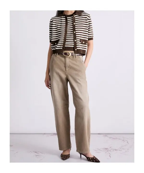 Marella Cotton And Silk Striped Cardigan