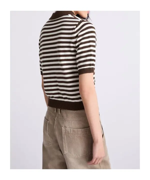 Marella Cotton And Silk Striped Cardigan