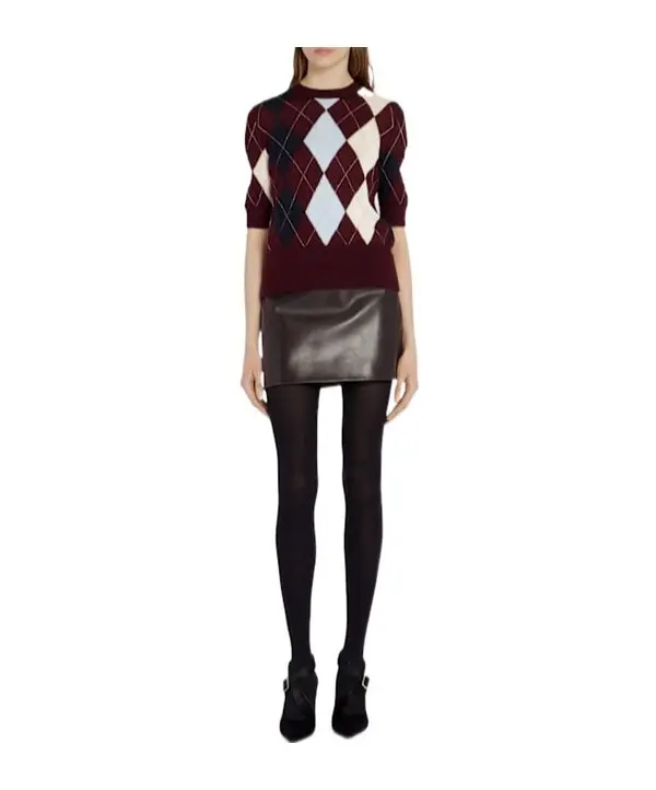 Khaite Anders Argyle Cashmere Blend Sweater - Brown