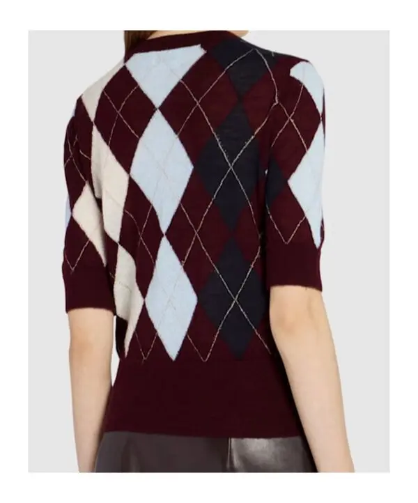 Khaite Anders Argyle Cashmere Blend Sweater - Brown
