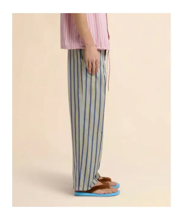 Marni Striped Poplin Trousers With Trompe-l'œil Effect