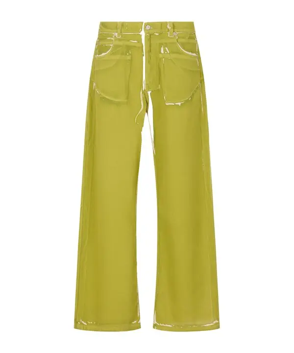 Marni Screen-printed Wide-leg Denim Trousers