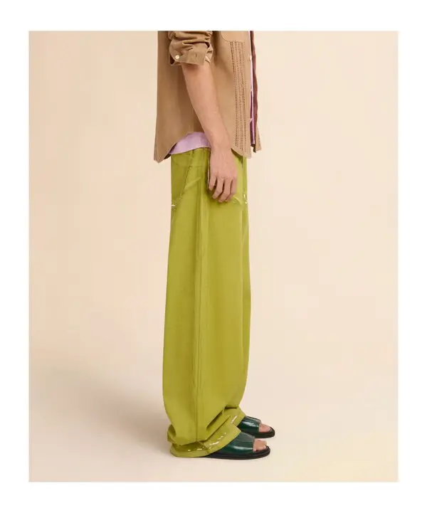 Marni Screen-printed Wide-leg Denim Trousers