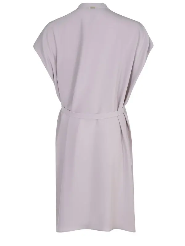 Herno Belted Cap-sleeve Dress