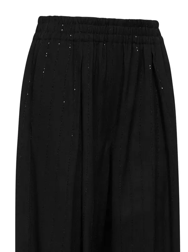 Brunello Cucinelli Wide-leg Sequin Embellished Trousers