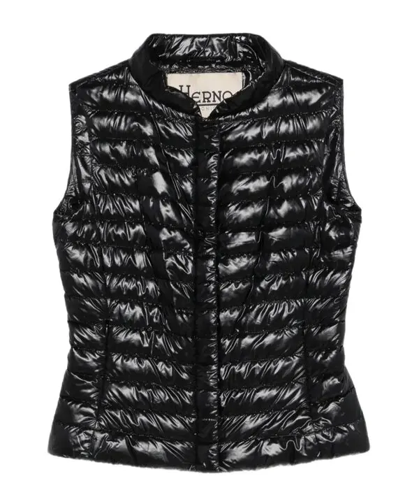 Herno Zip-fastening Quilted Gilet - Black