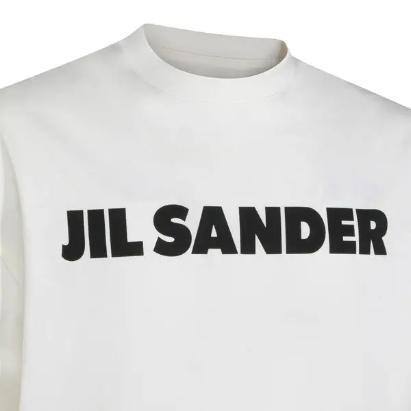 JIL SANDER Logo Printed Crewneck T-shirt - White