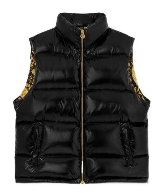 Versace Padded Zip-up Gilet - Black