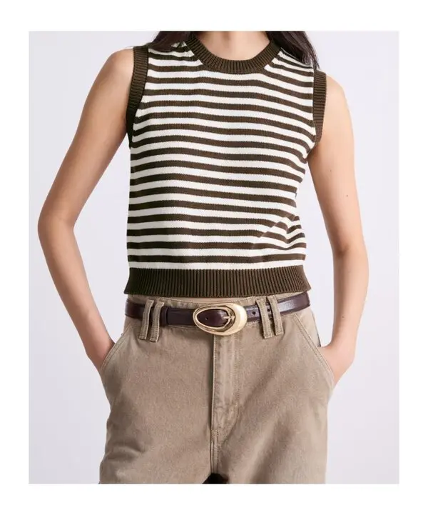 Marella Sleeveless Cotton And Silk Knit Top