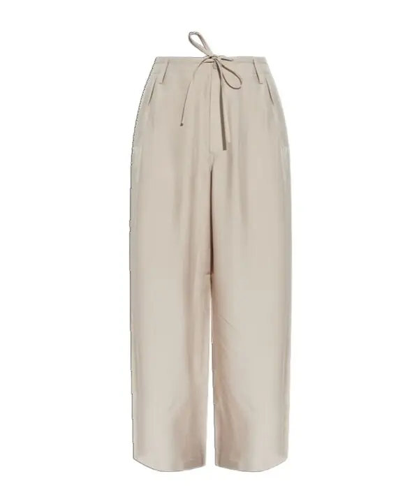 Y3 Drawstring Loose Fit Trousers - Nude