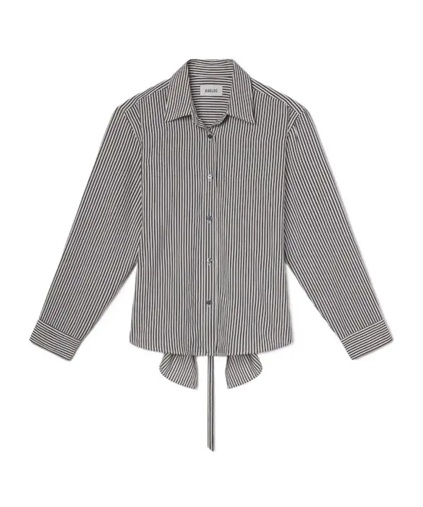 AGOLDE In Solene" Stripe Shirt - Gray
