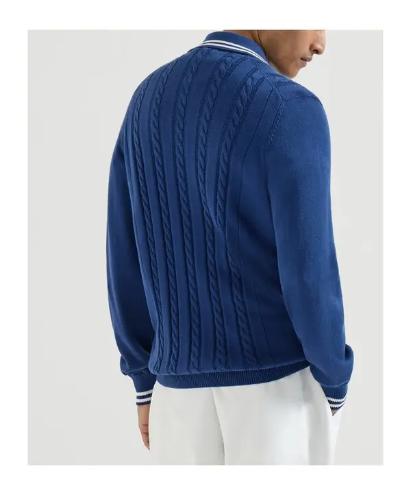 Brunello Cucinelli Long Sleeve Cardigan With Heraldic Appliqu - No