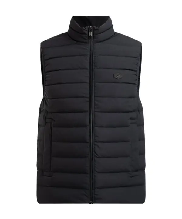 Emporio Armani Logo Patch Padded Gilet - Black
