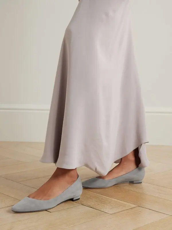 Manolo Blahnik Pointed Toe Ballet Flats