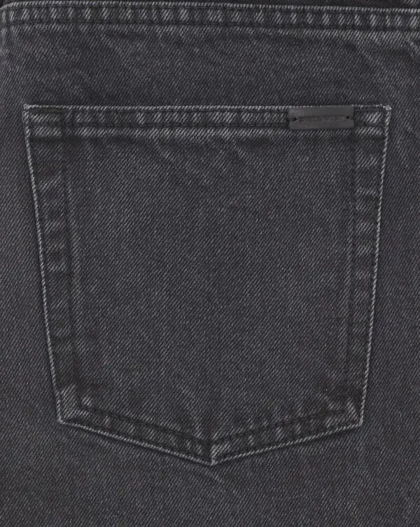 Saint Laurent Button Detailed Slim Fit Jeans - Black