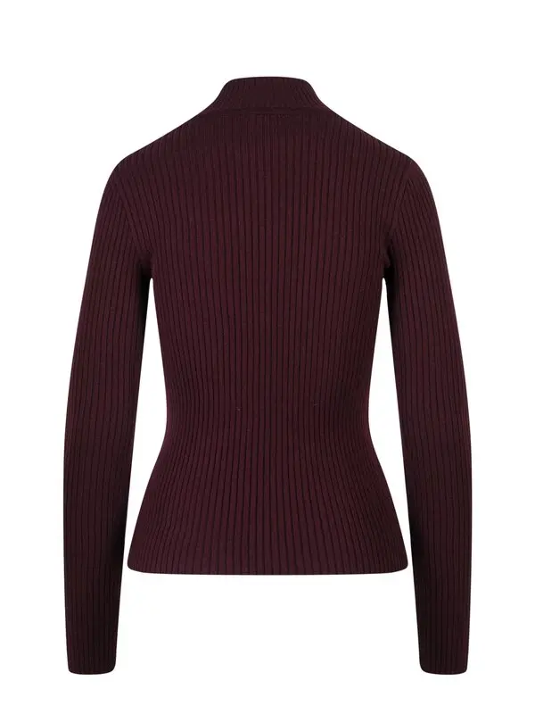 COURREGES High Neck Knitted Jumper - Black
