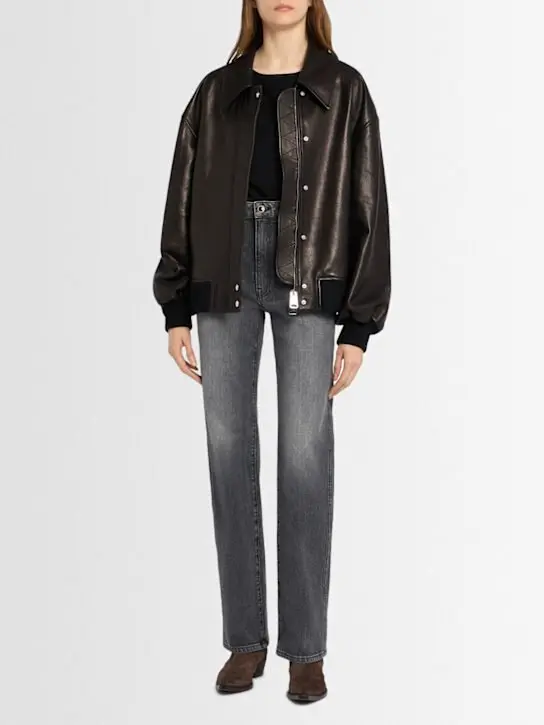 Khaite Danielle Straight Leg Jeans - Black