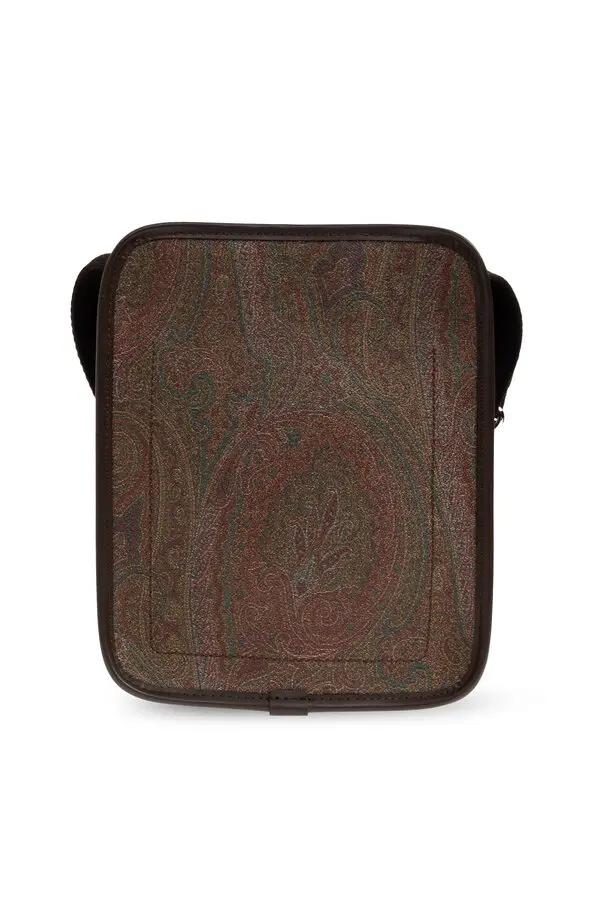 Etro Paisley Canvas Shoulder Bag - Brown