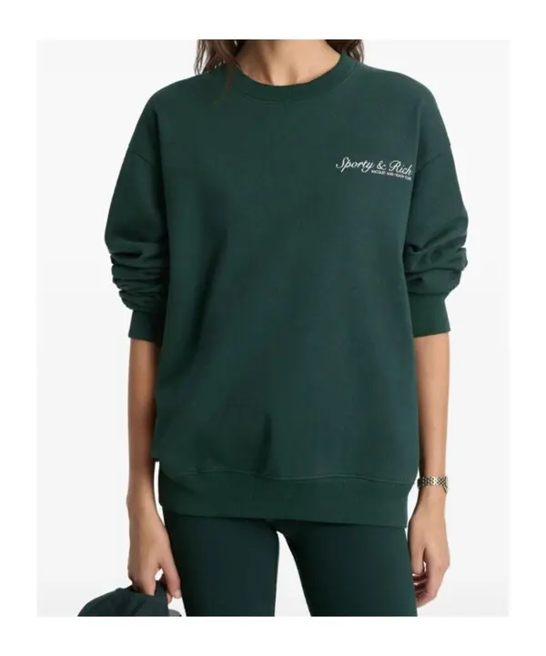 SPORTY  RICH Sporty & Rich Crew Neck Long Sleeve Sweatshirt