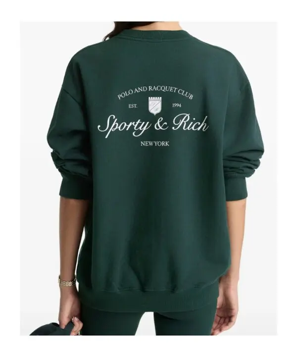 SPORTY  RICH Sporty & Rich Crew Neck Long Sleeve Sweatshirt