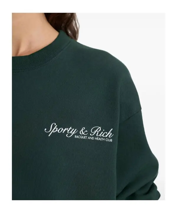SPORTY  RICH Sporty & Rich Crew Neck Long Sleeve Sweatshirt