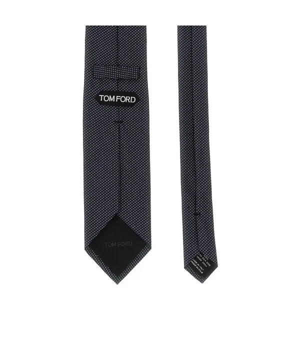 TOM FORD Jacquard Textured Neck Tie - Black