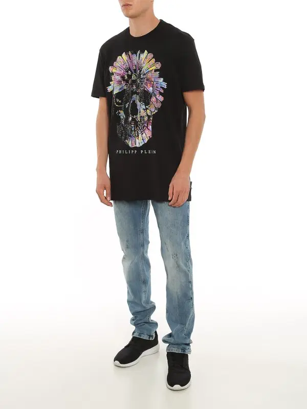 Philipp Plein Skull-appliqué T-shirt