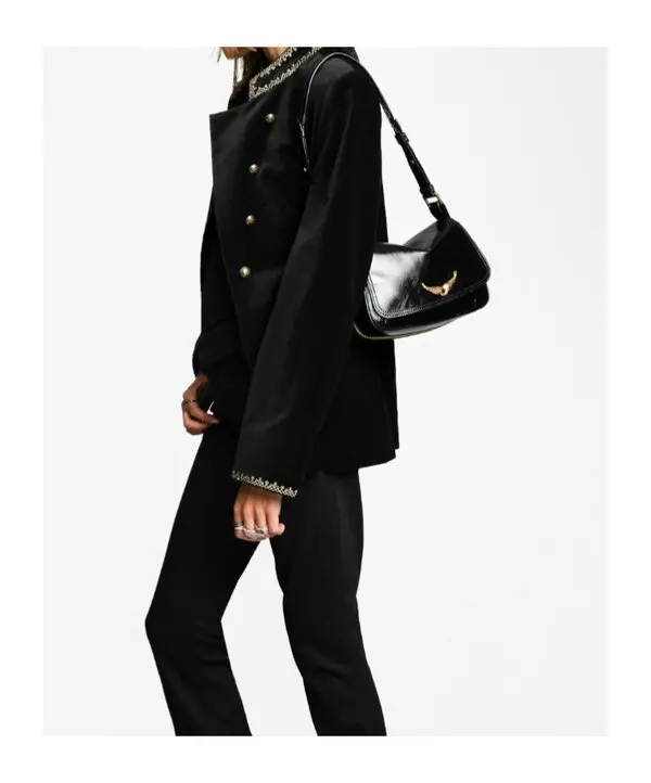 Zadig&Voltaire Le Zouzou Vintage Patent Bag - Black