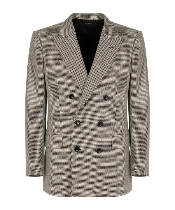 TOM FORD Double-breasted Blazer - Gray