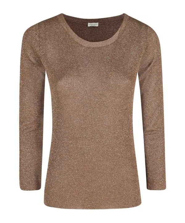 ROBERTO COLLINA Metallic Finish T-shirt With Sequined Effect