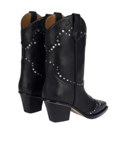 Paris Texas Pointed Toe Ankle Boots With Chunky Heel