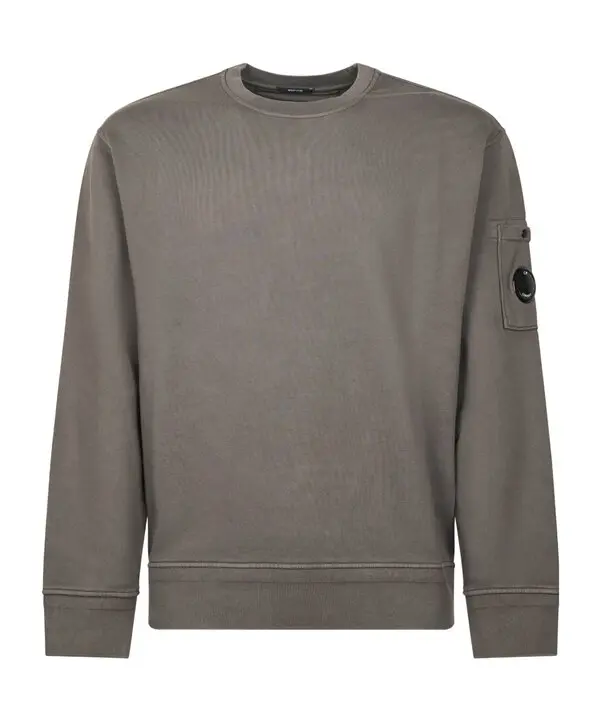 C.P. COMPANY Lens Detailed Crewneck Sweatshirt - Gray