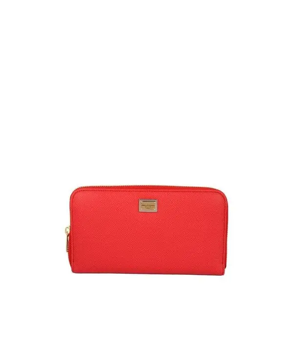 Dolce & Gabbana Logo Details Wallet - Red
