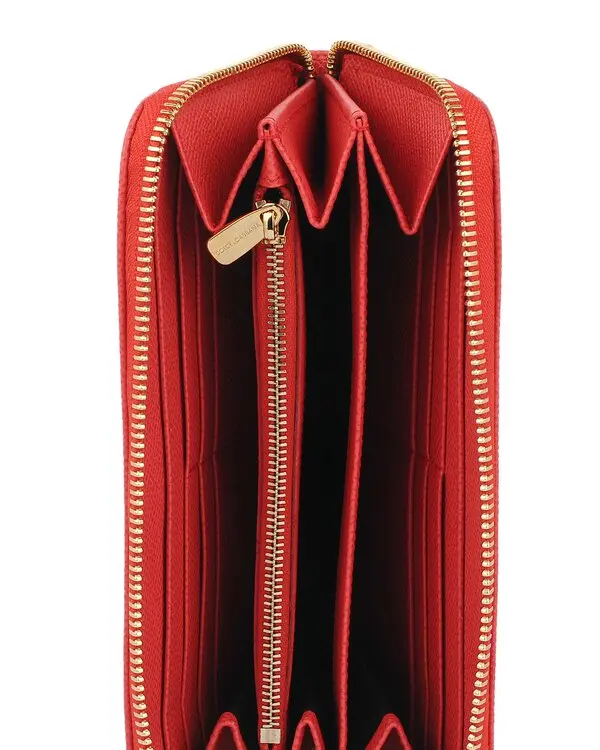 Dolce & Gabbana Logo Details Wallet - Red