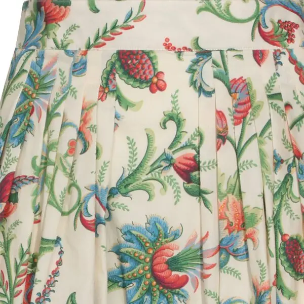 Etro Floral Motif Midi Skirt